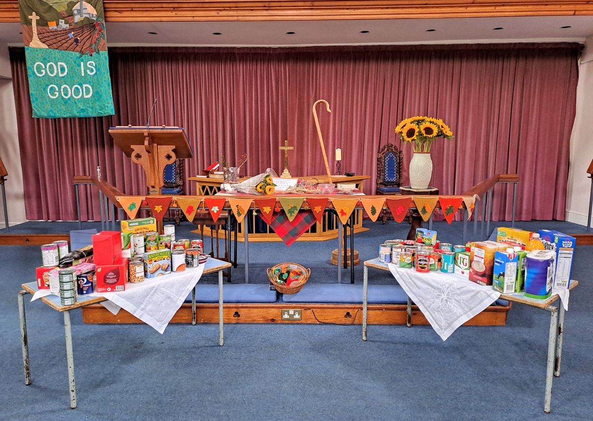 Beautiful decorations for Harvest Festival at Wells Methodist Church ...